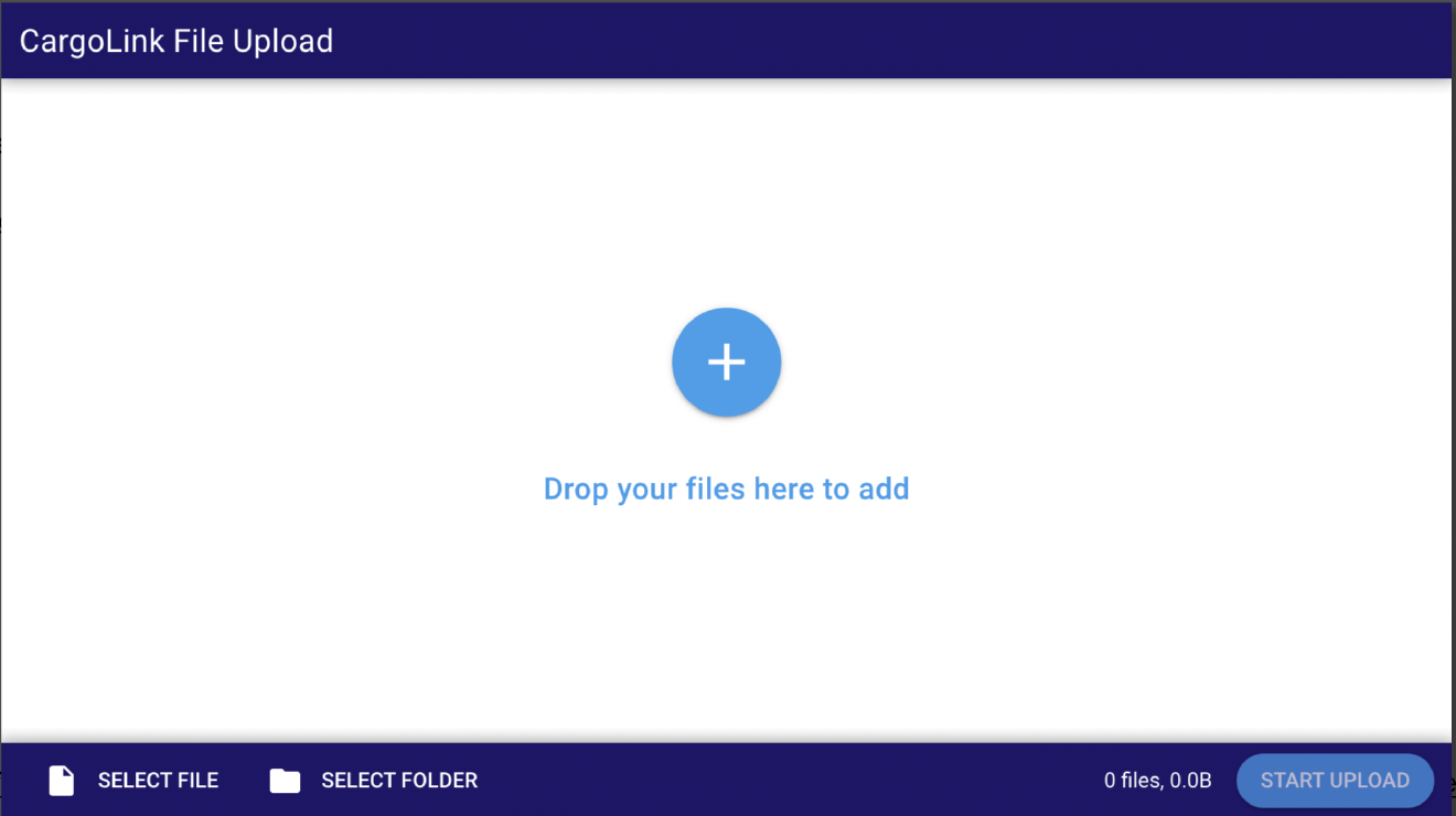 Upload widget · CargoServer Managed File Transfer